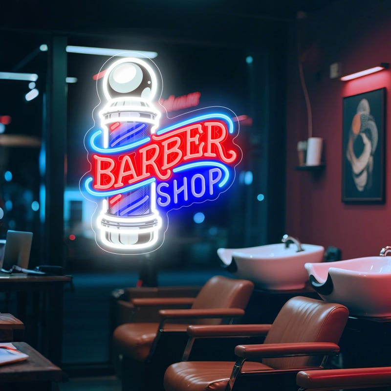 Neon Lights Barbershop - Etsy