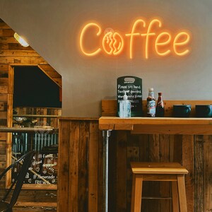 Coffee Neon Sign, Coffee Bar Sign, Custom Neon Sign for Coffee Shop ...