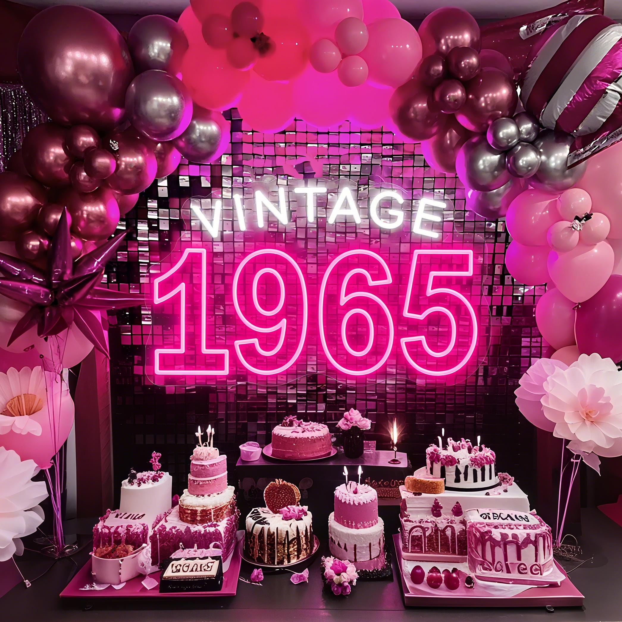Birthday Neon Sign Custom, 60th Birthday Decorations, 60th Birthday ...