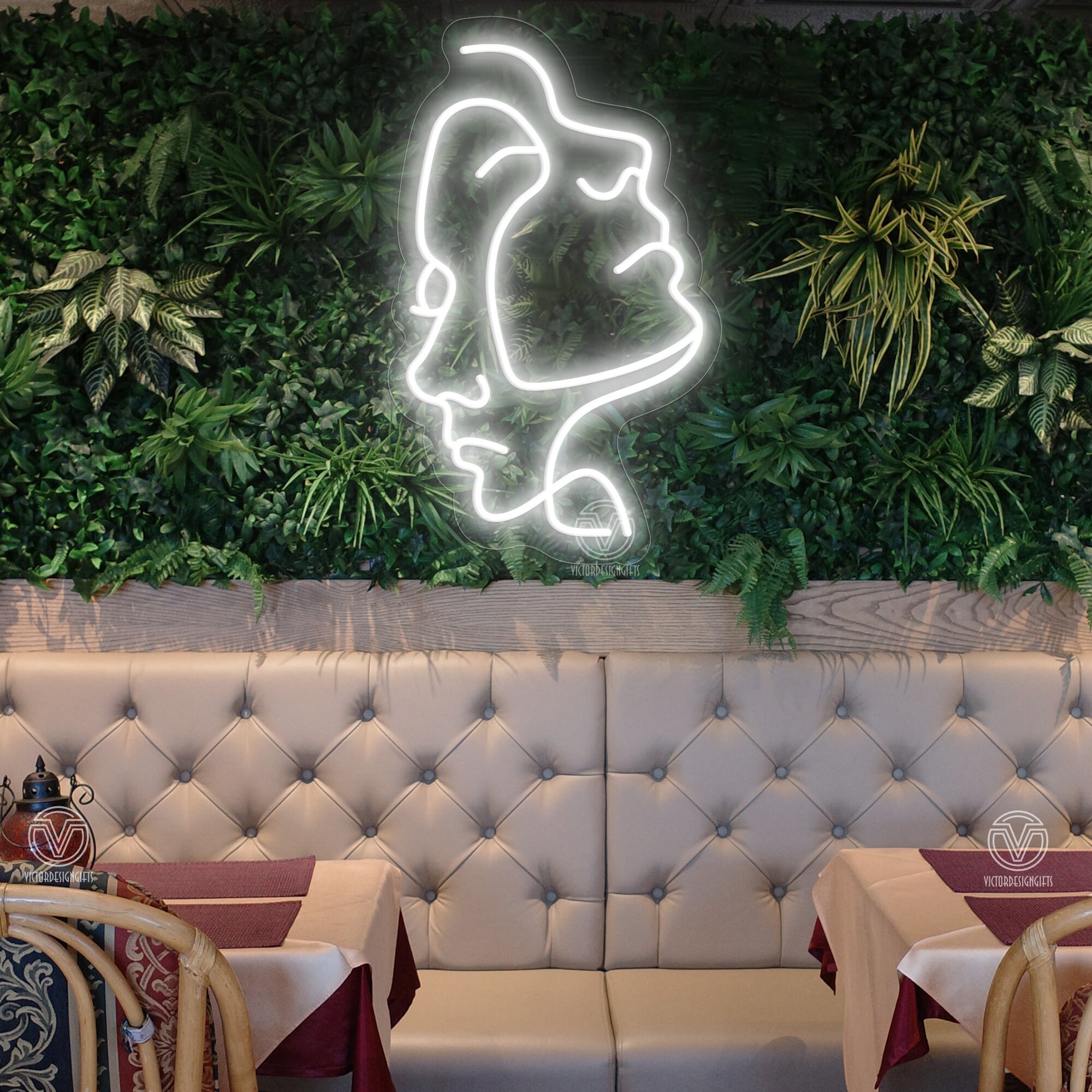 Custom Neon Sign Two Face Neon Sign Personalized Art Neon - Etsy