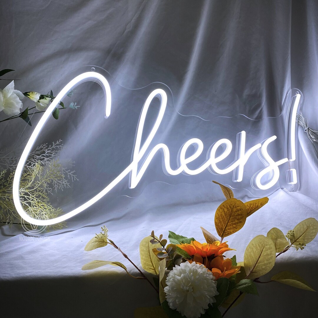 Cheers Neon Sign, Wedding Neon Sign, Bar Sign, Custom Neon Sign, Bar ...