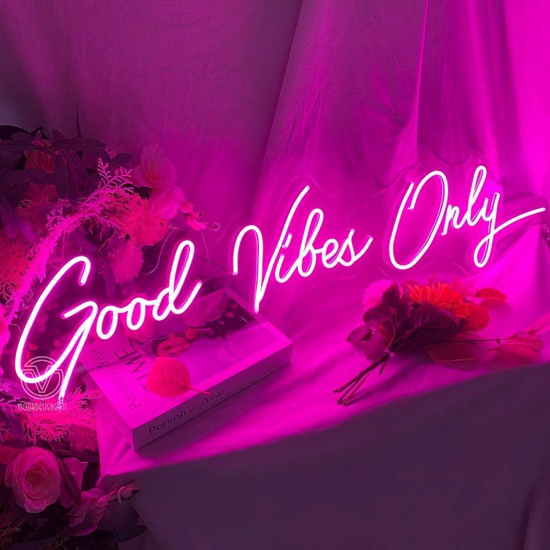 Good Vibes Only Neon Sign Custom Neon Sign Wedding Backdrop - Etsy