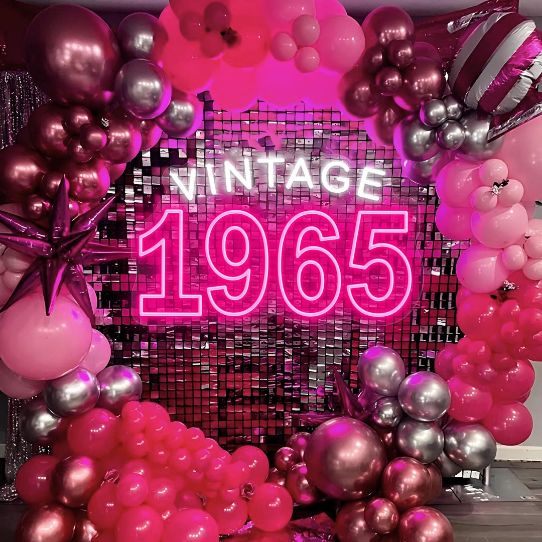 Birthday Neon Sign Custom, 60th Birthday Decorations, 60th Birthday ...