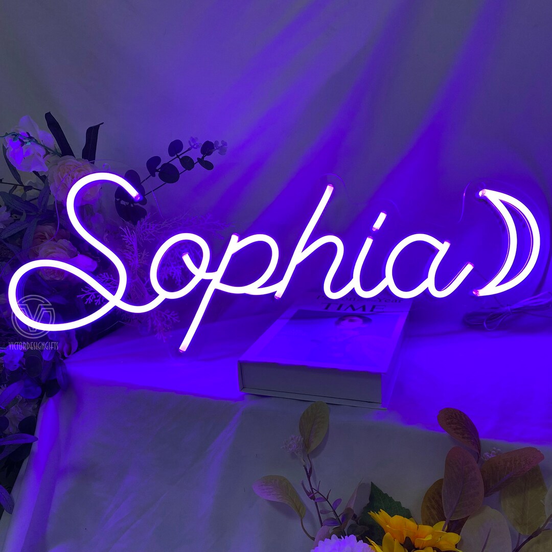 Custom Name Neon Sign, Neon Sign Bedroom,kid Room Decor, Home Wall ...