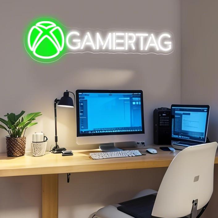 Custom Gamer Neon Sign, Gamer Tag Sign, Game Room Decor, Custom Game ...