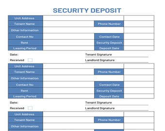 Security Deposit - Etsy