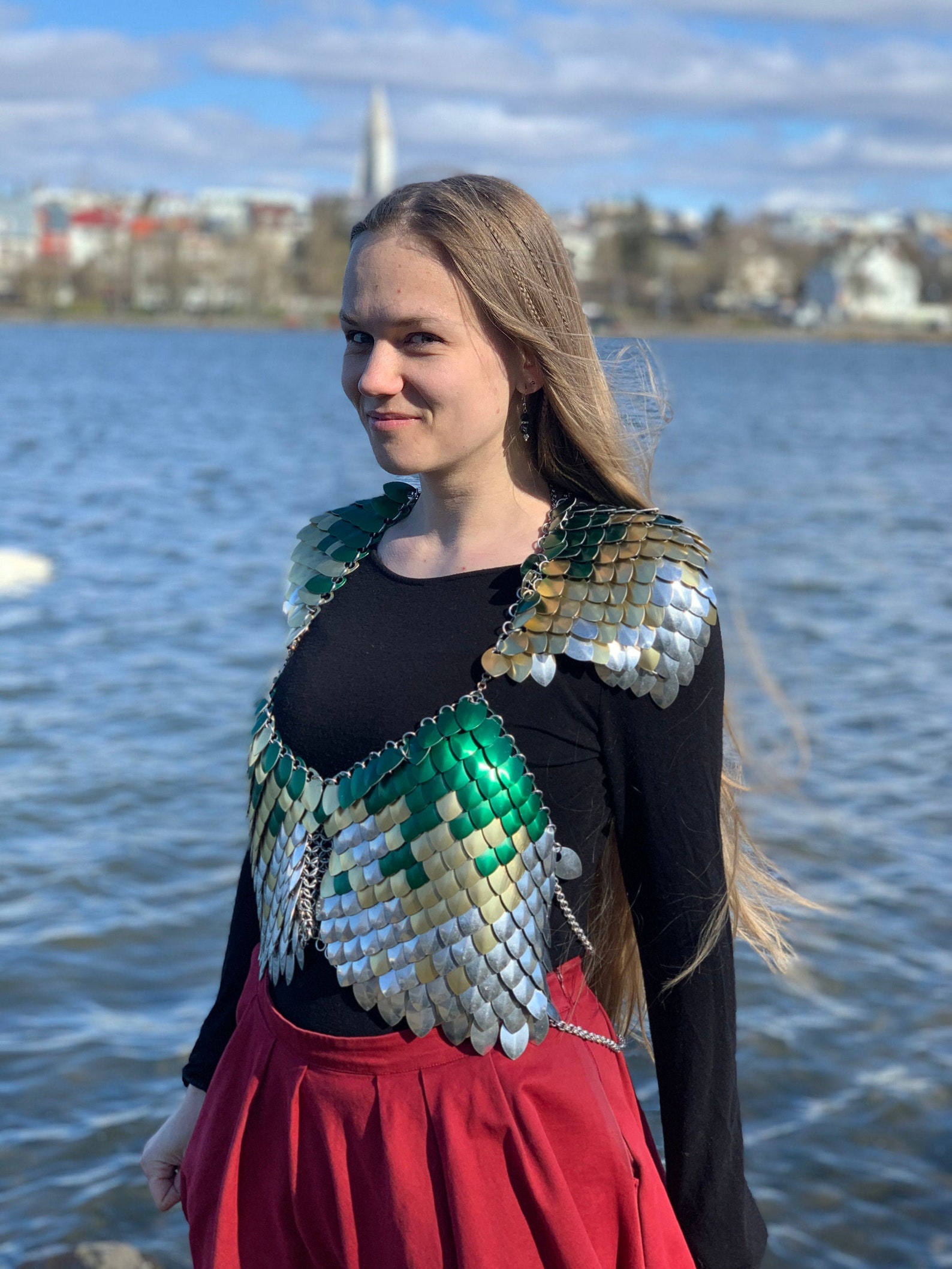 Elven Queen Scalemail Breastplate dragon Chainmail Ren Faire - Etsy