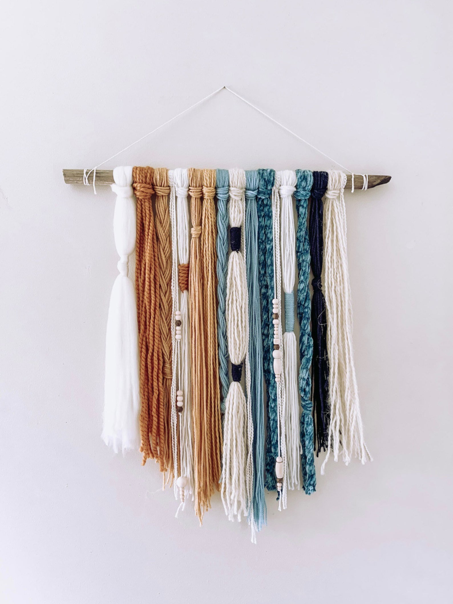 Macrame Handmade Textured Yarn Wall Hanging Decor Boho - Etsy