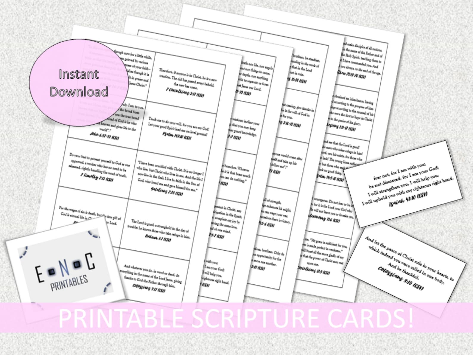 Printable Scripture Cards | PDF, Printable Inspirational Bible Verses ...