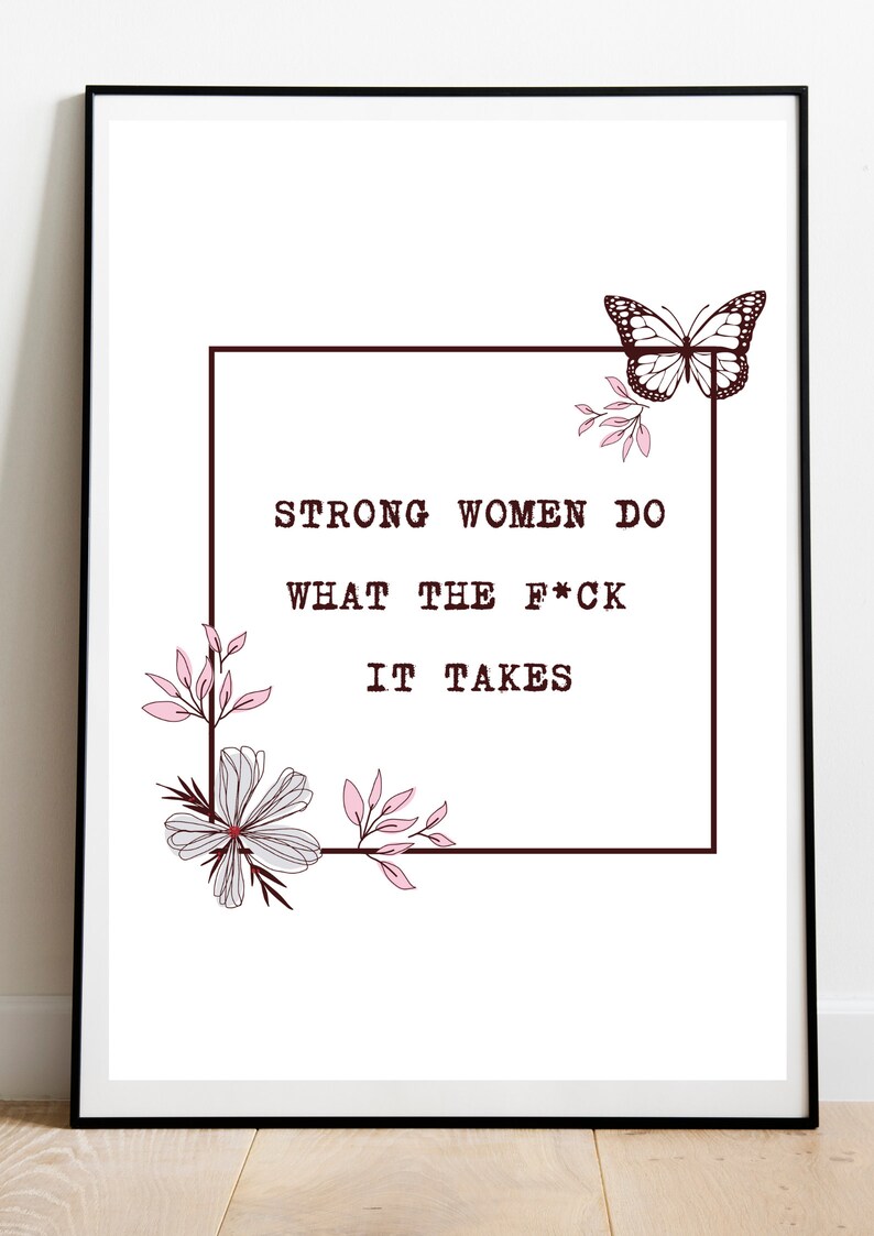 Strong Women Print Feminist Poster Feminist Wall Art Girl Etsy