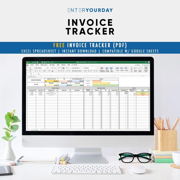 Excel Invoice Tracker - Etsy