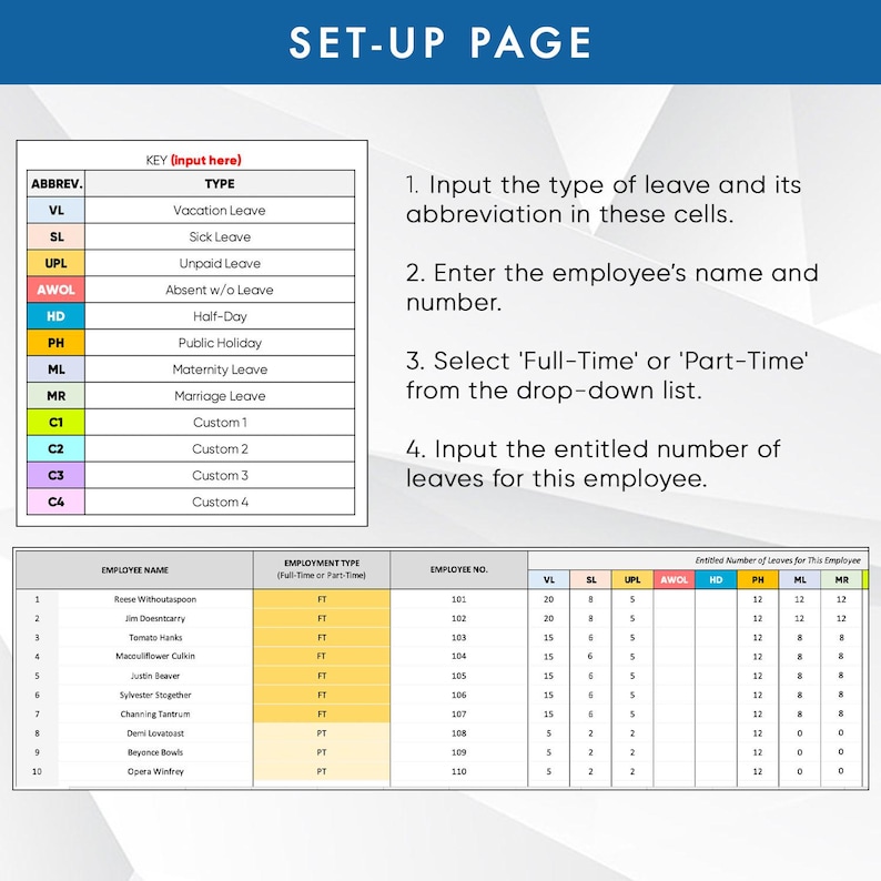 2026 Employee Attendance Tracker: Excel & Google Sheets Spreadsheet ...