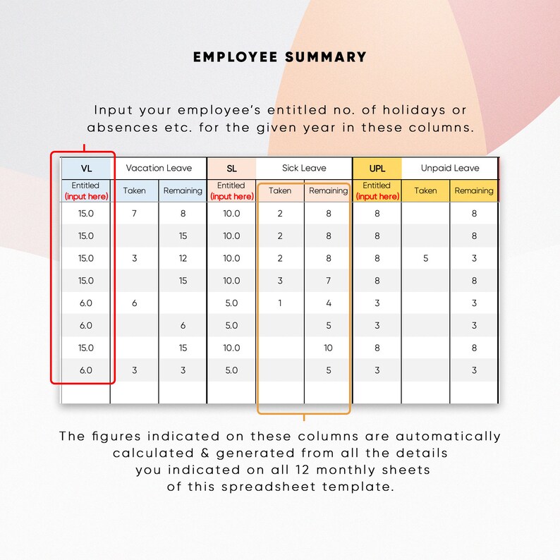 Employee Holiday Planner 2023 Excel Spreadsheet Template Etsy