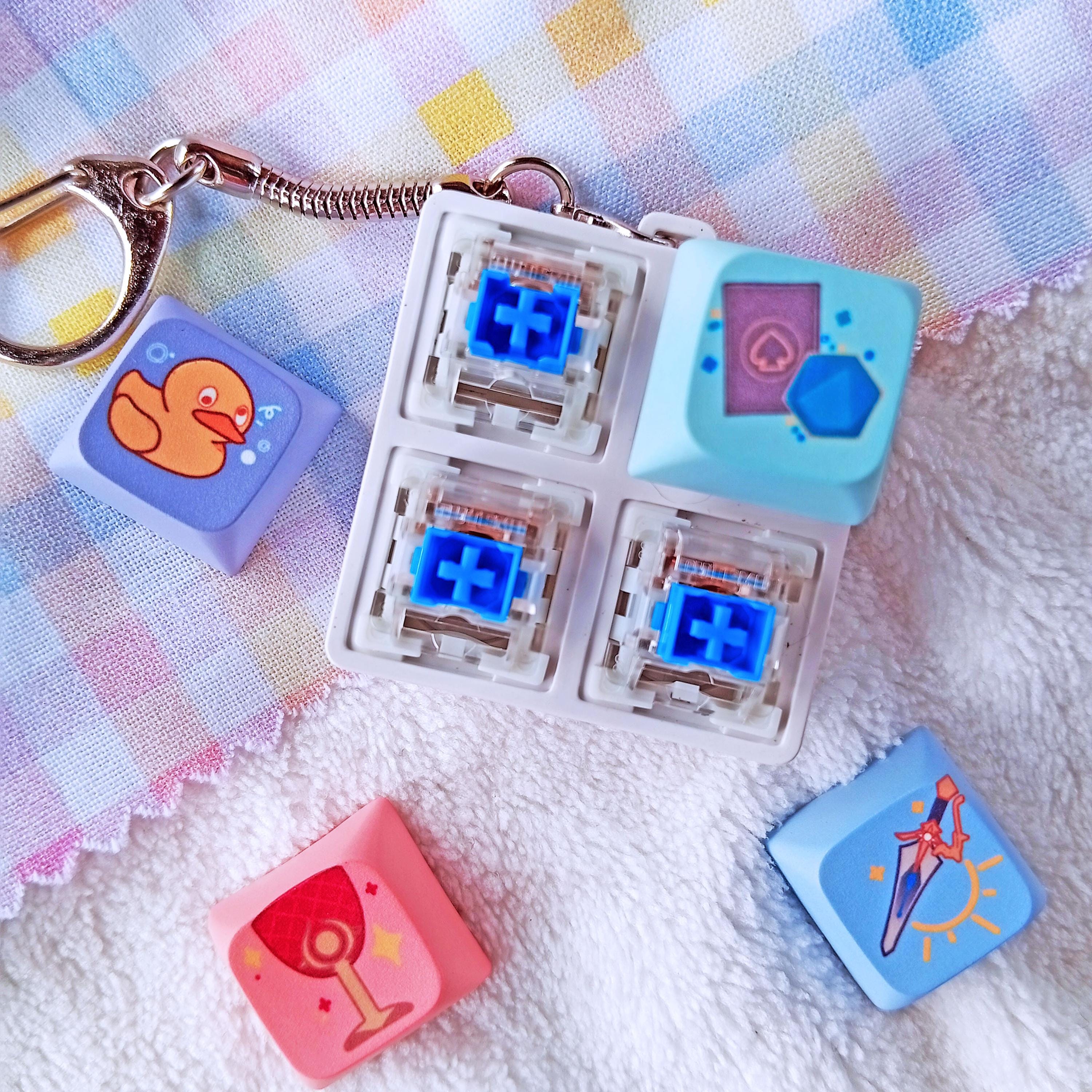 Phainon Mydei Keycaps Fidget Keychain With Blue Switch - Etsy