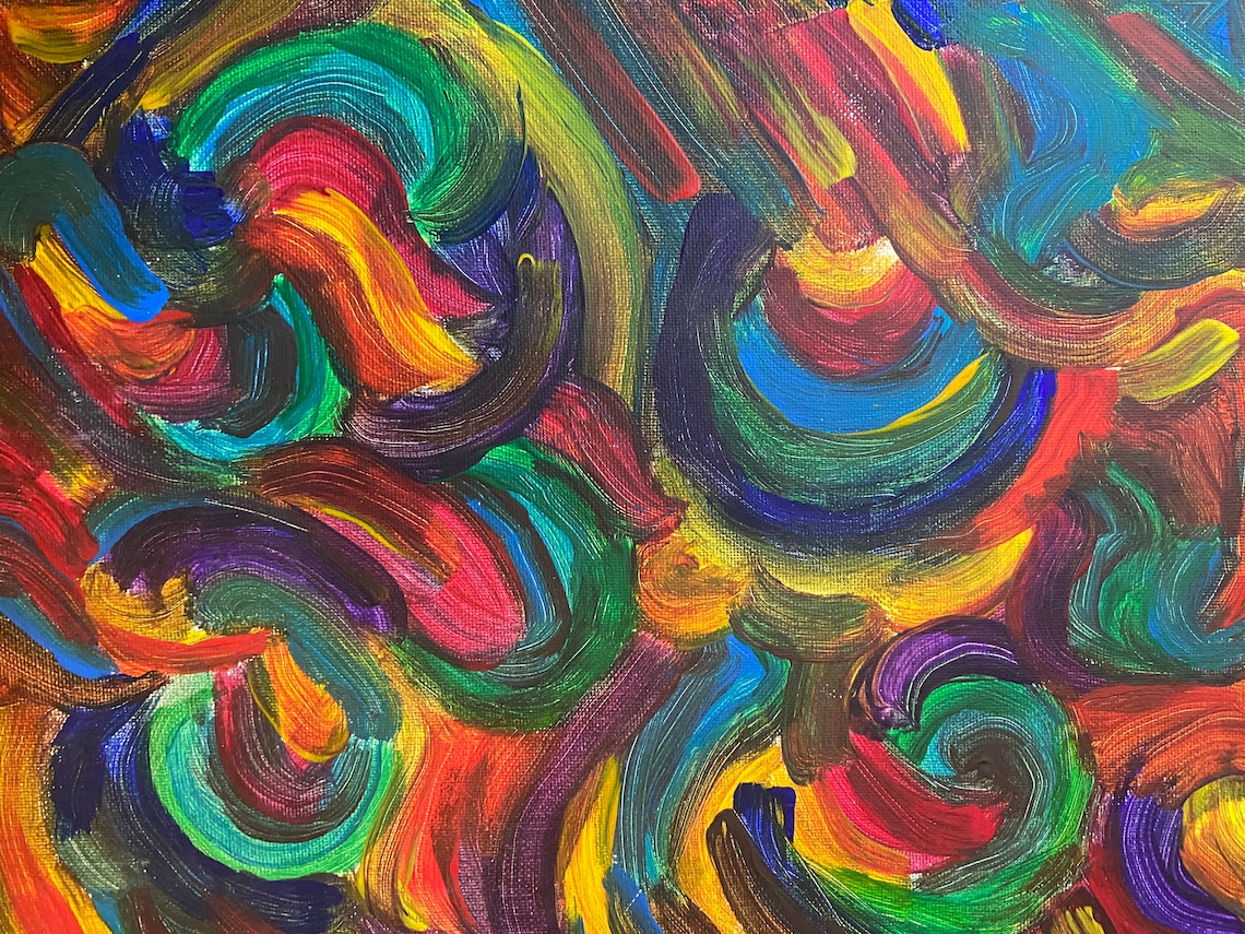 Painting Colorful Pain - Etsy