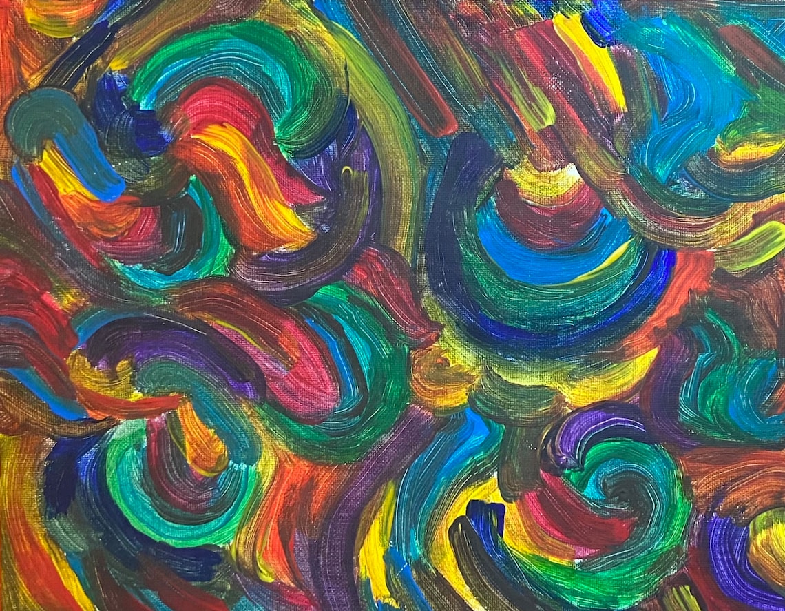 Painting Colorful Pain - Etsy