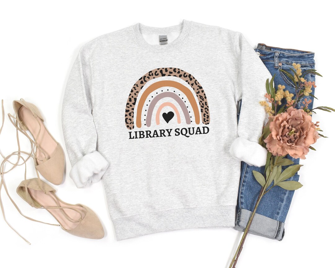 Library Squad Sweatshirt Librarian Sweatshirt Library Clerk Gift ...