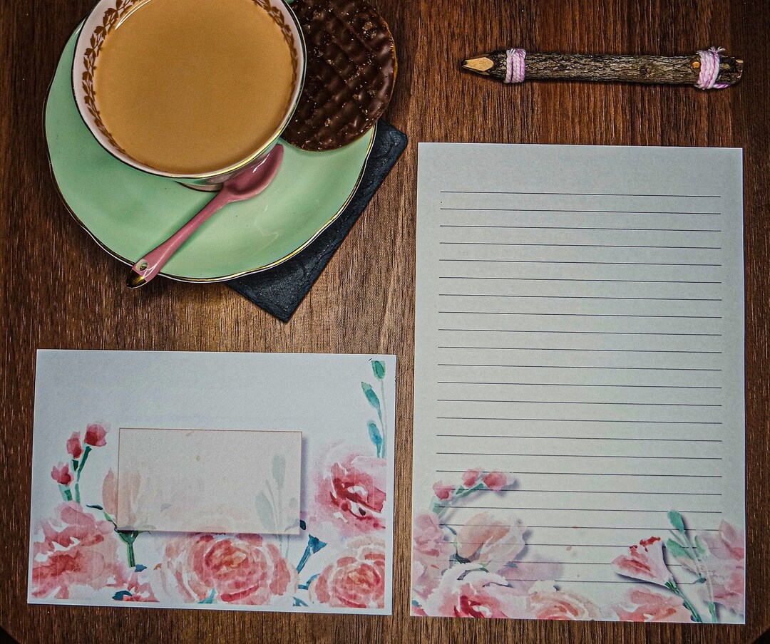 A5 Lined Handmade Writing Set, Letter Set, Paper, Envelopes, 100gsm ...