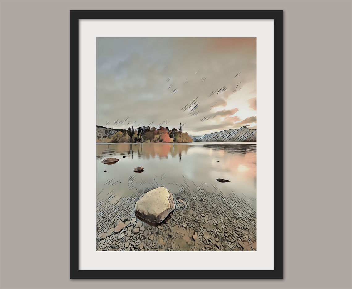 Derwentwater Art Print, Keswick, Lake District, Canvas Print, Wall Art ...