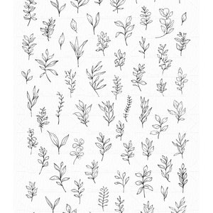 Procreate Greenery Stamps: Botanical Brush Set (commercial Use, Digital ...