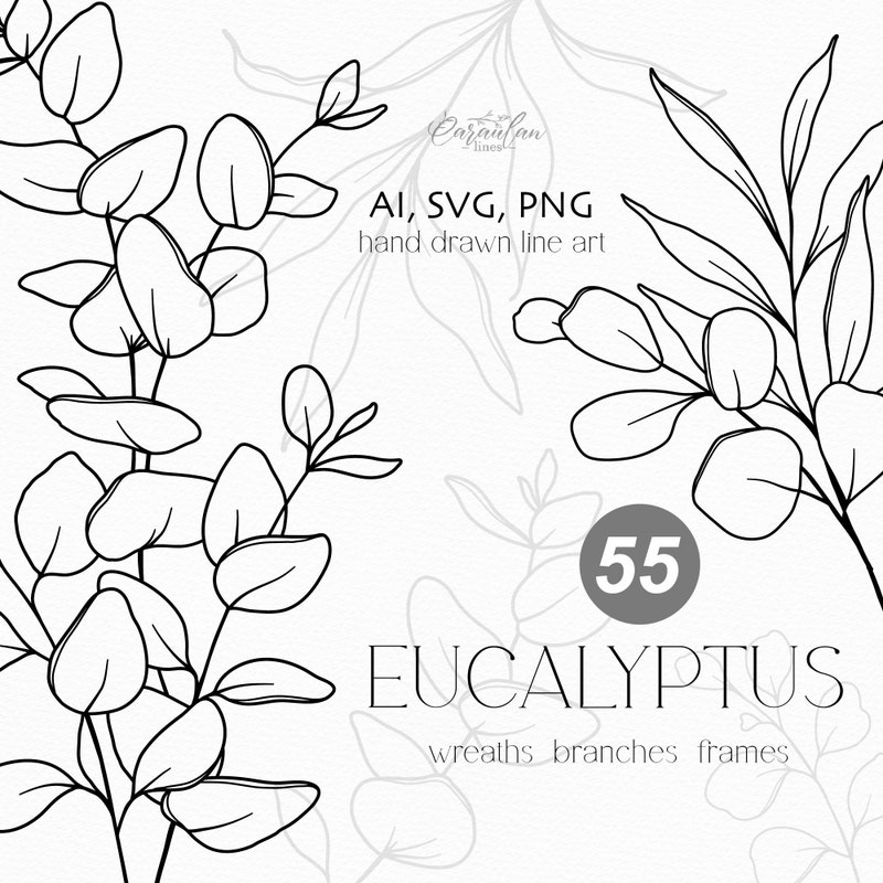 Eucalyptus Svg - Etsy