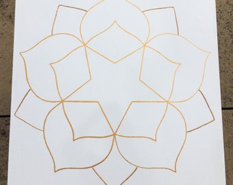 Phulkari Design Sketch Maiyan Board | Gold Outline | Vatna Haldi ...