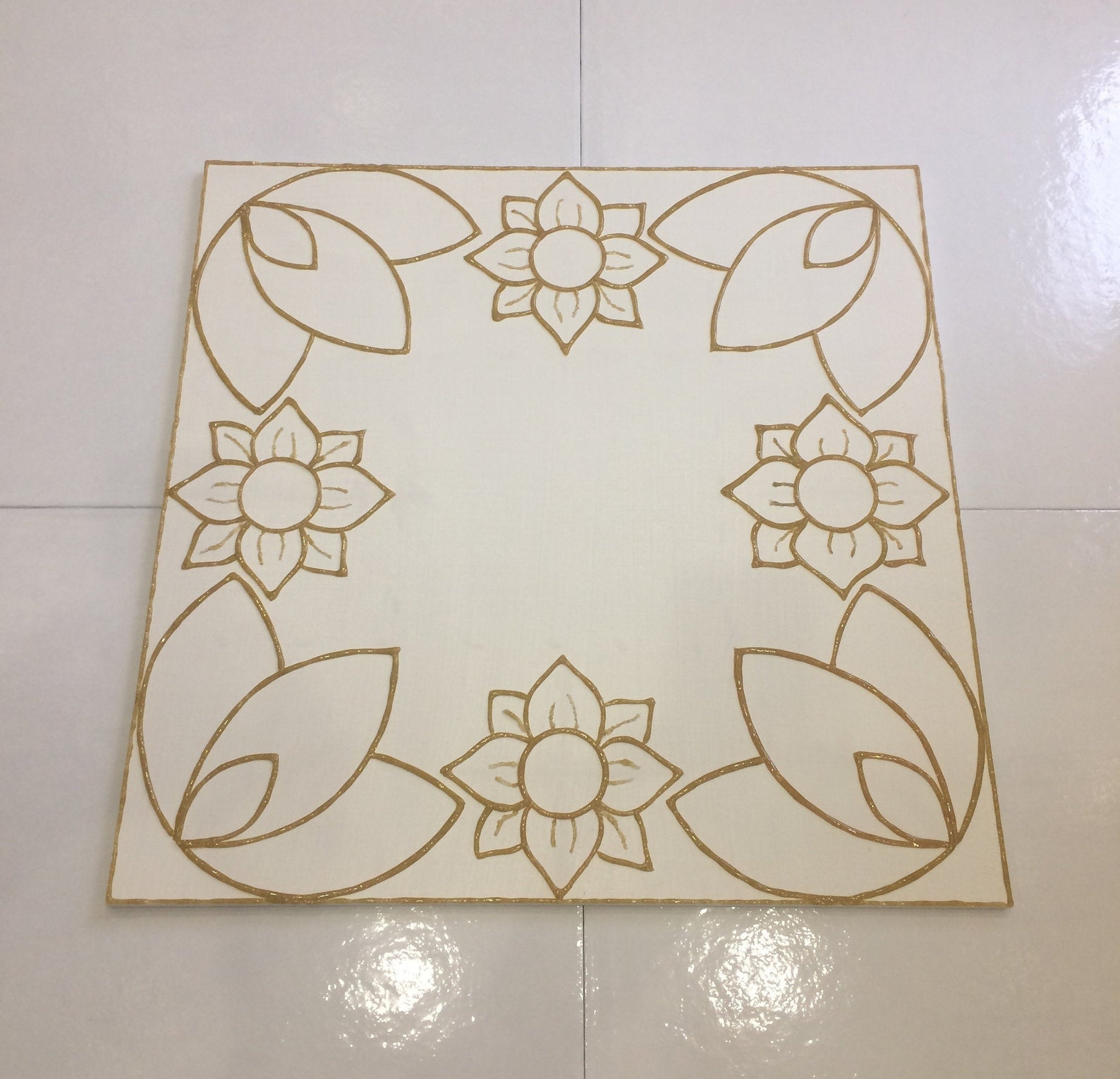 8 Lotus Flower Design Maiyan Board | Punjabi Wedding Accessories ...