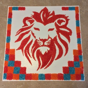 Lion Design Maiyan Board | Indian Punjabi Wedding Accessories | Rangoli ...