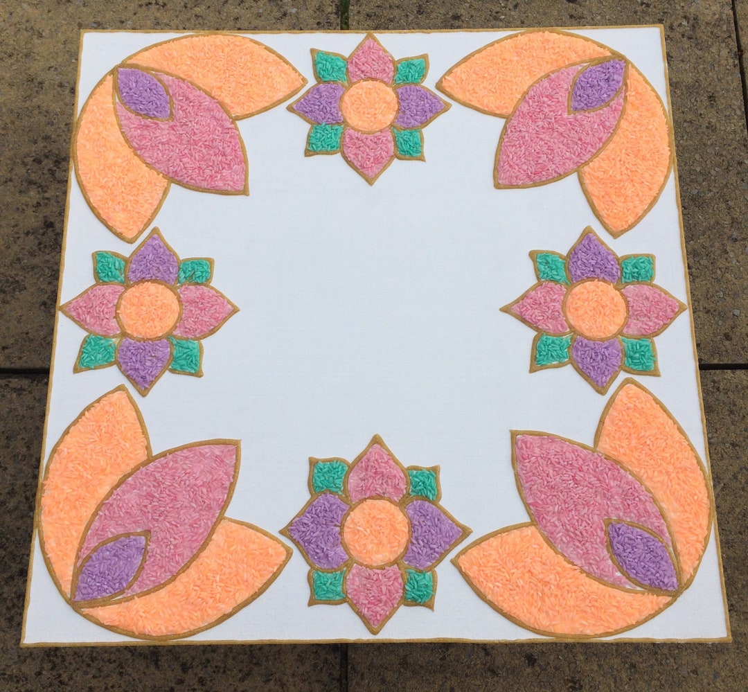 8 Lotus Flower Design Maiyan Board | Punjabi Wedding Accessories ...