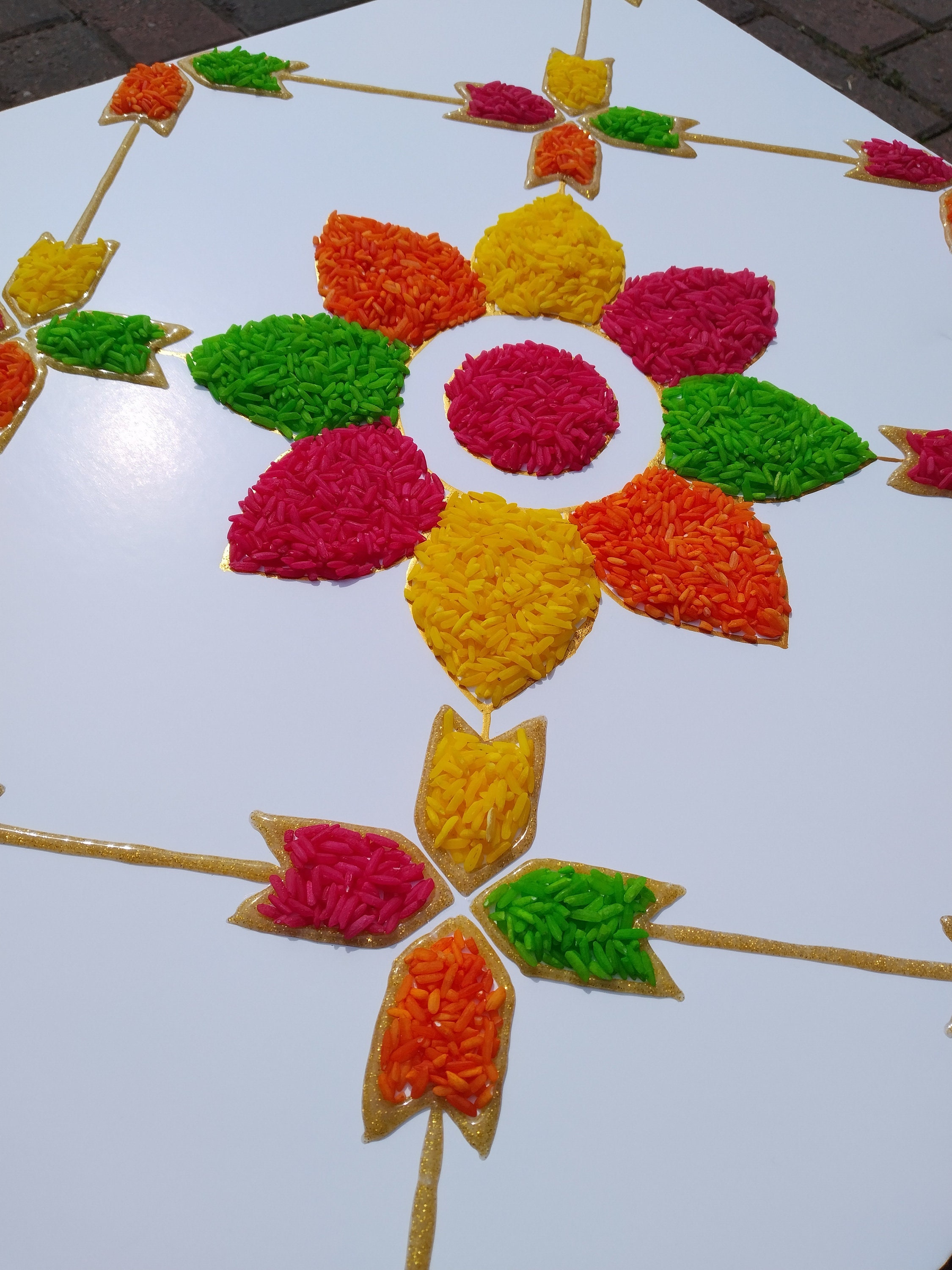 Traditional Phulkari Flower Maiyan Board | Punjabi Wedding Accessories ...