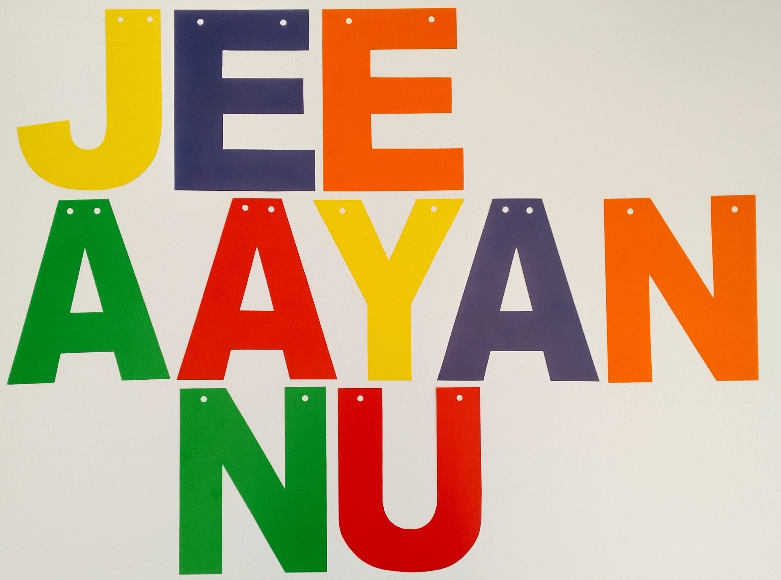 JEE AAYAN NU Indian Punjabi Welcome Sign | Wedding Bunting ...