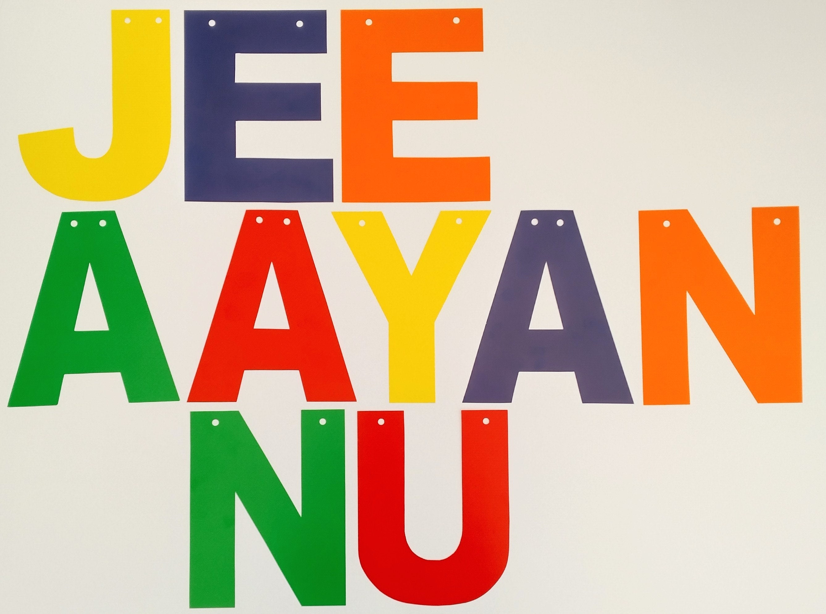 JEE AAYAN NU Indian Punjabi Welcome Sign | Wedding Bunting ...