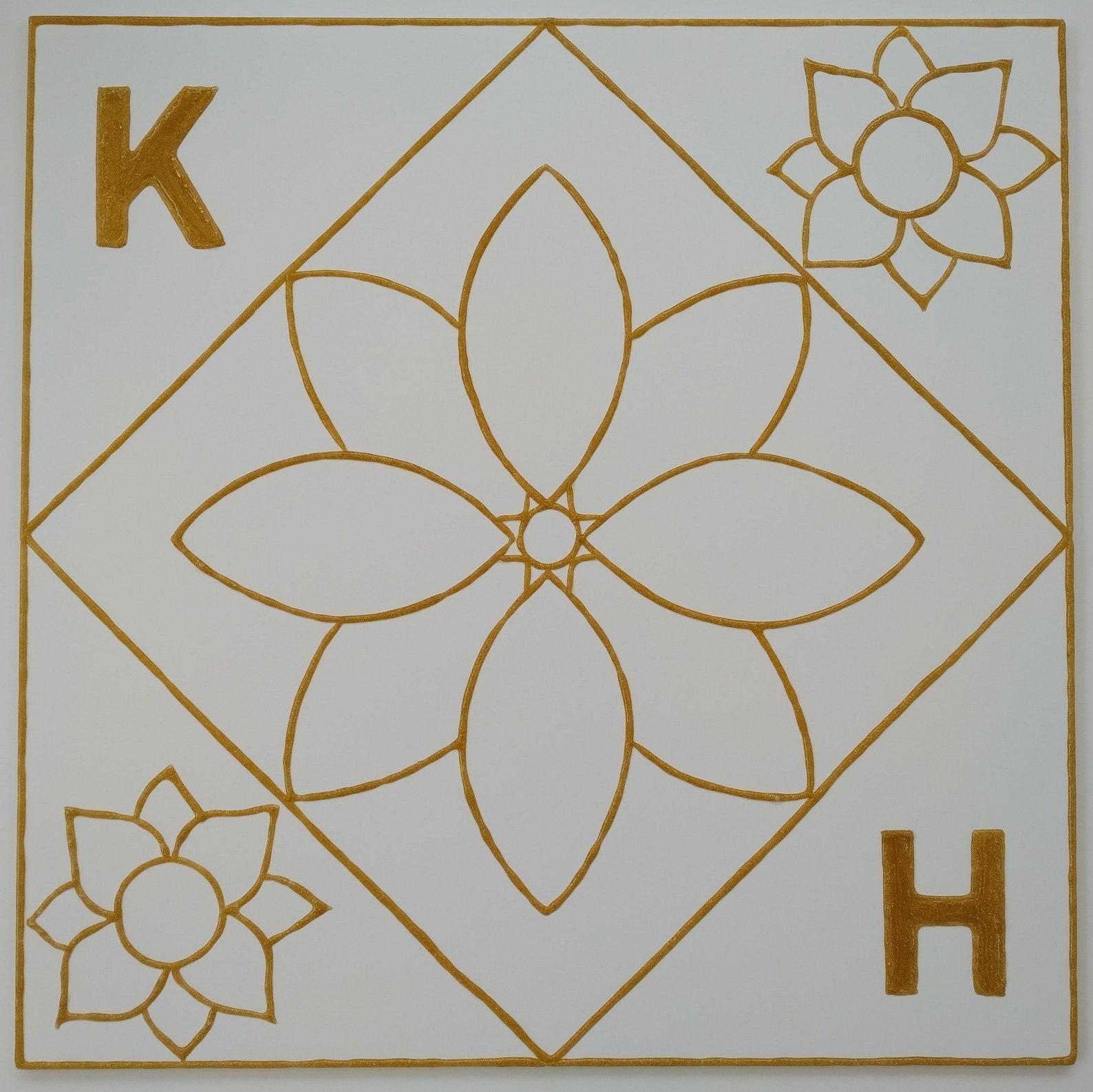 Floral Design Maiyan Board | Punjabi Wedding Accessories | Rangoli ...