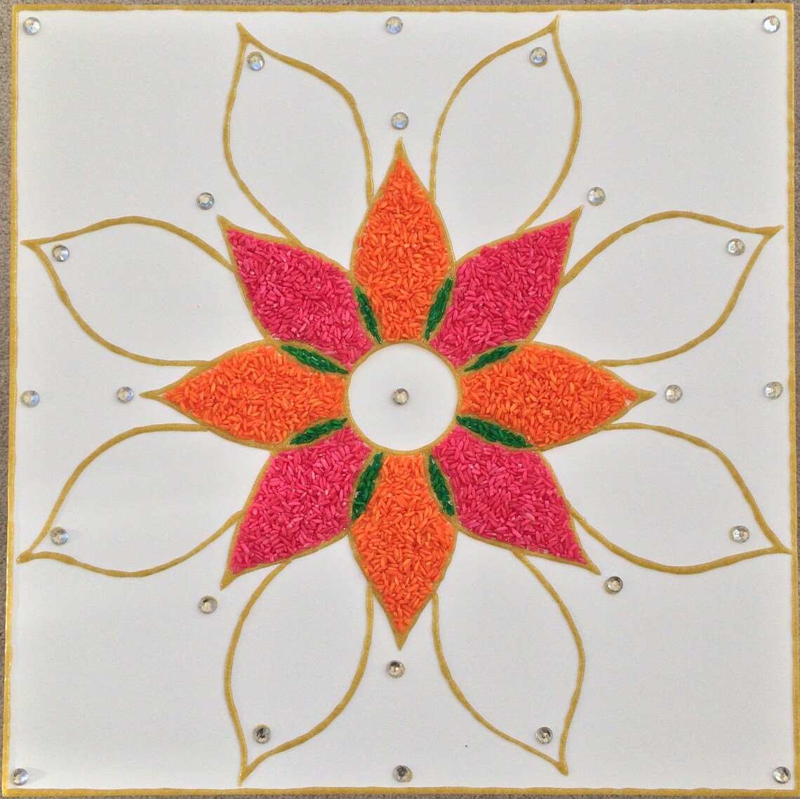 Gem Flower Maiyan Board Punjabi Wedding Accessories Indian - Etsy