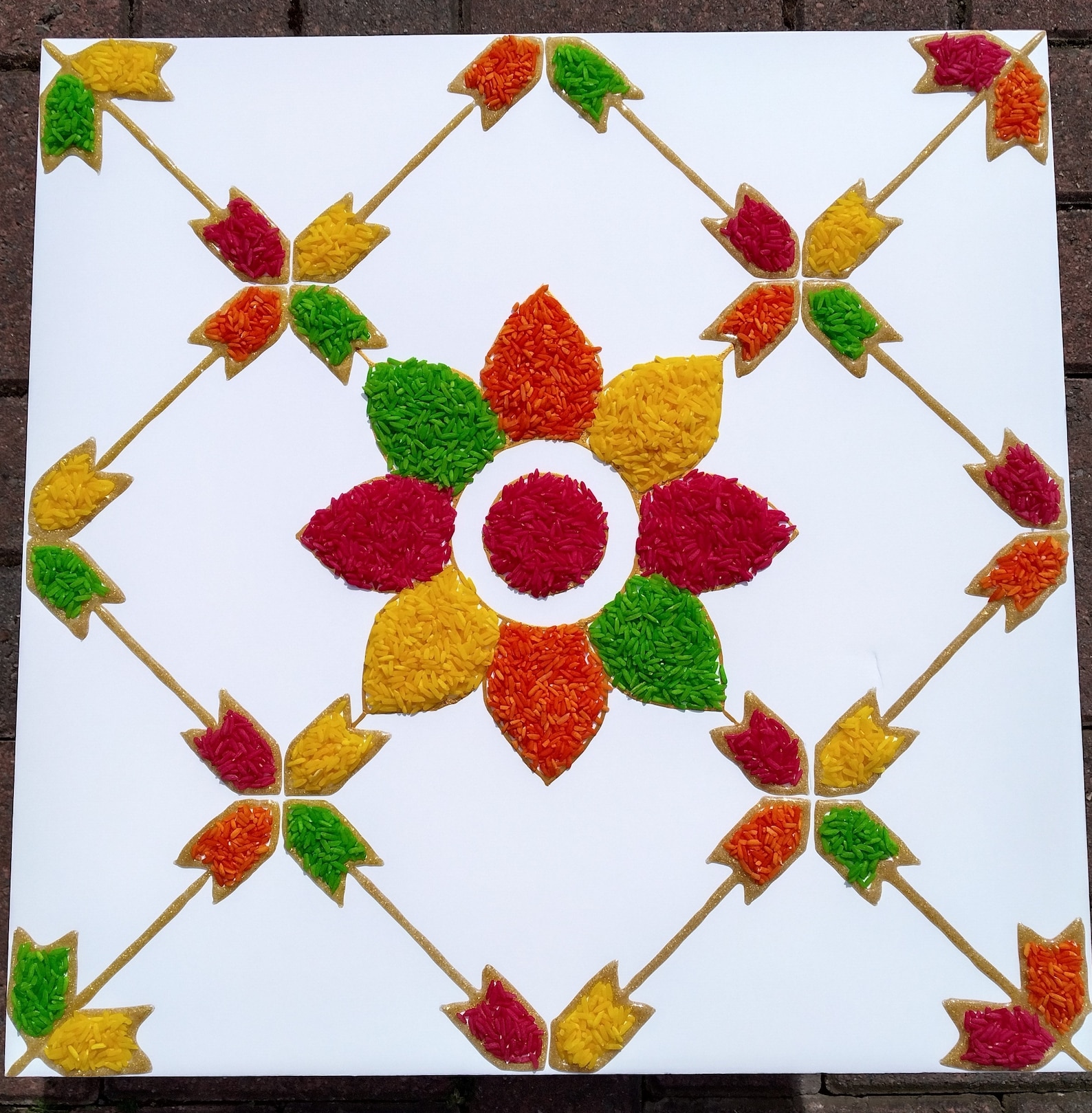 Traditional Phulkari Flower Maiyan Board | Punjabi Wedding Accessories ...