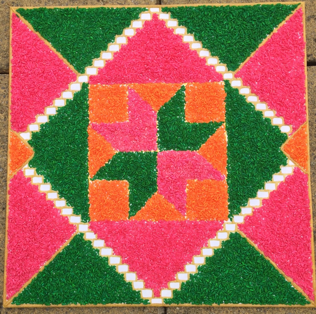 Traditional Phulkari Flower Maiyan Board | Punjabi Wedding Accessories ...