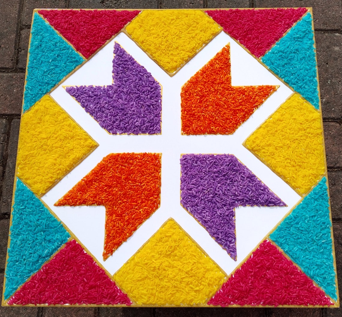 Traditional Phulkari Flower Maiyan Board | Punjabi Wedding Accessories ...