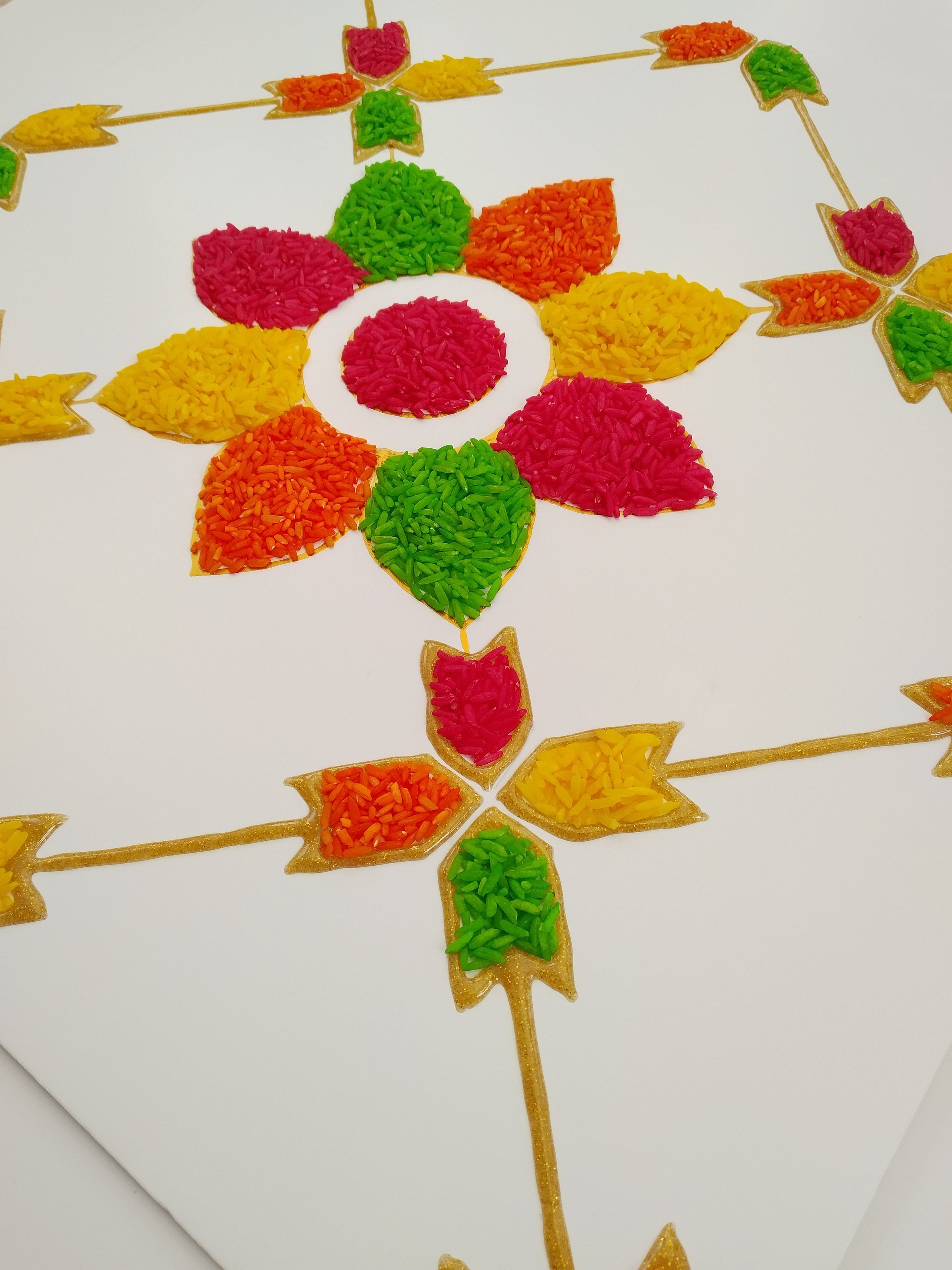 Traditional Phulkari Flower Maiyan Board | Punjabi Wedding Accessories ...