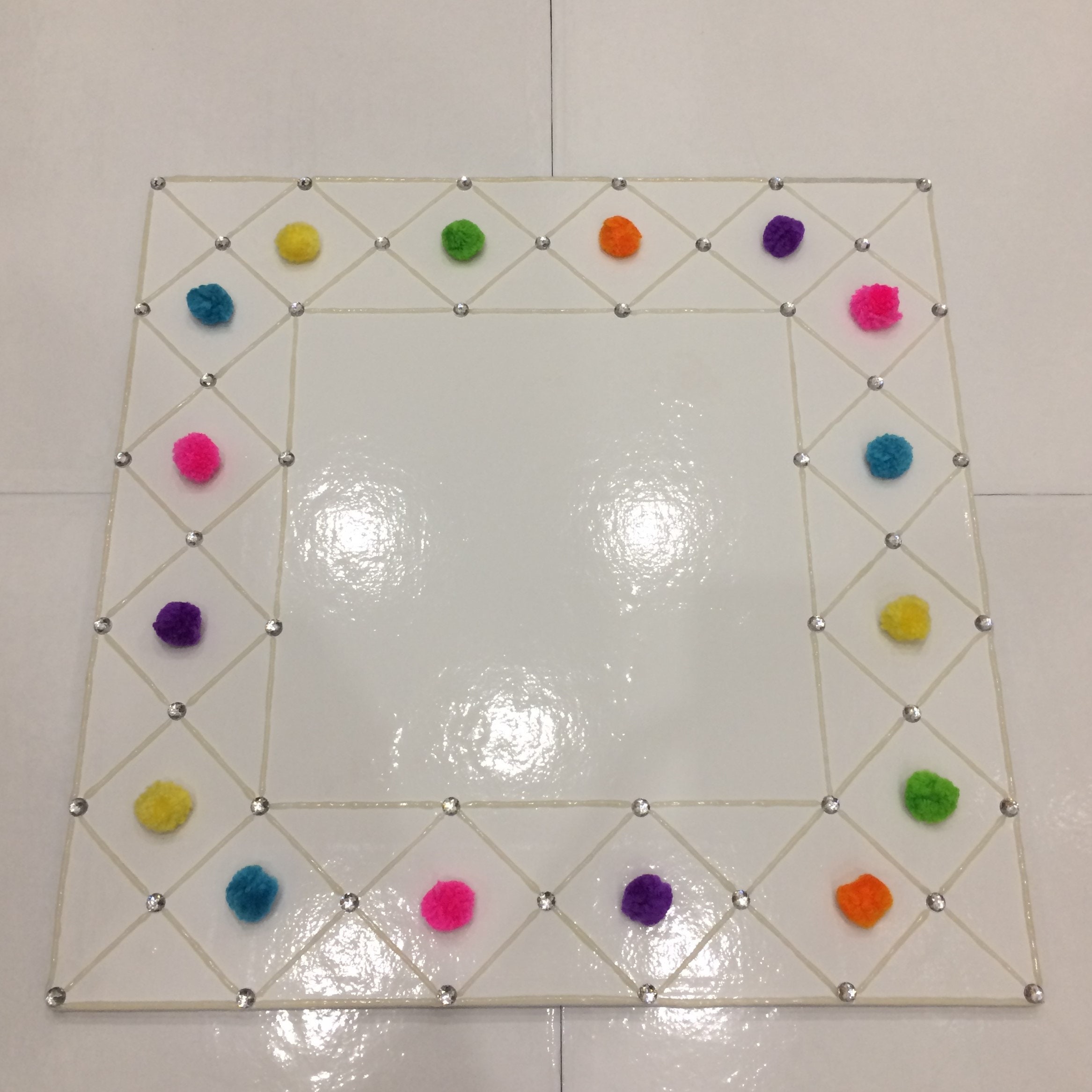 Gem Phulkari Border Design Maiyan Board Indian Punjabi Wedding ...