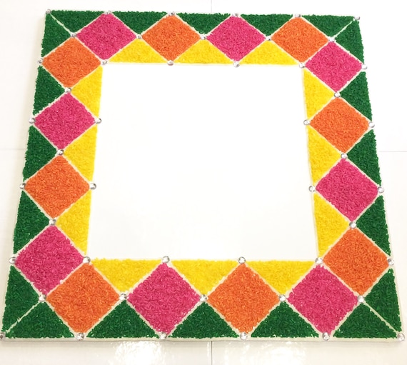 Gem Phulkari Border Design Maiyan Board Indian Punjabi | Etsy UK
