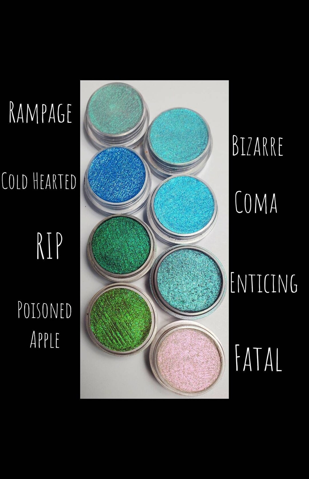 Duochrome Blue and Green Eyeshadows Longwearing Color Shift Gentle - Etsy