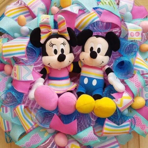 Mickey Mouse Easter Wreath - Etsy
