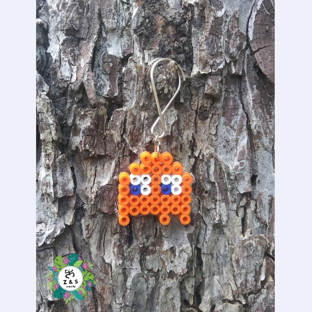 PAC-MAN Ghost Keychain | Etsy