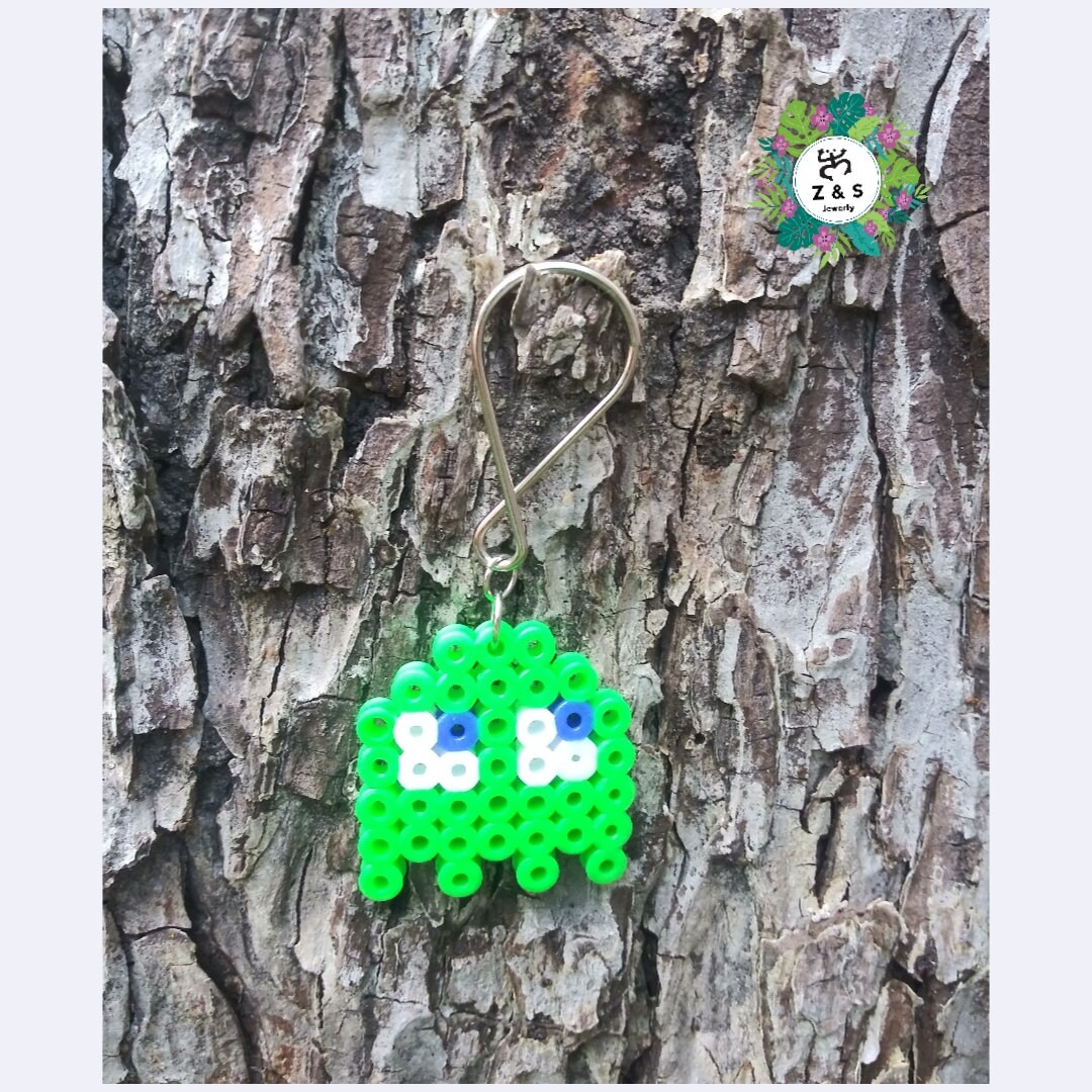 PAC-MAN Ghost Keychain | Etsy