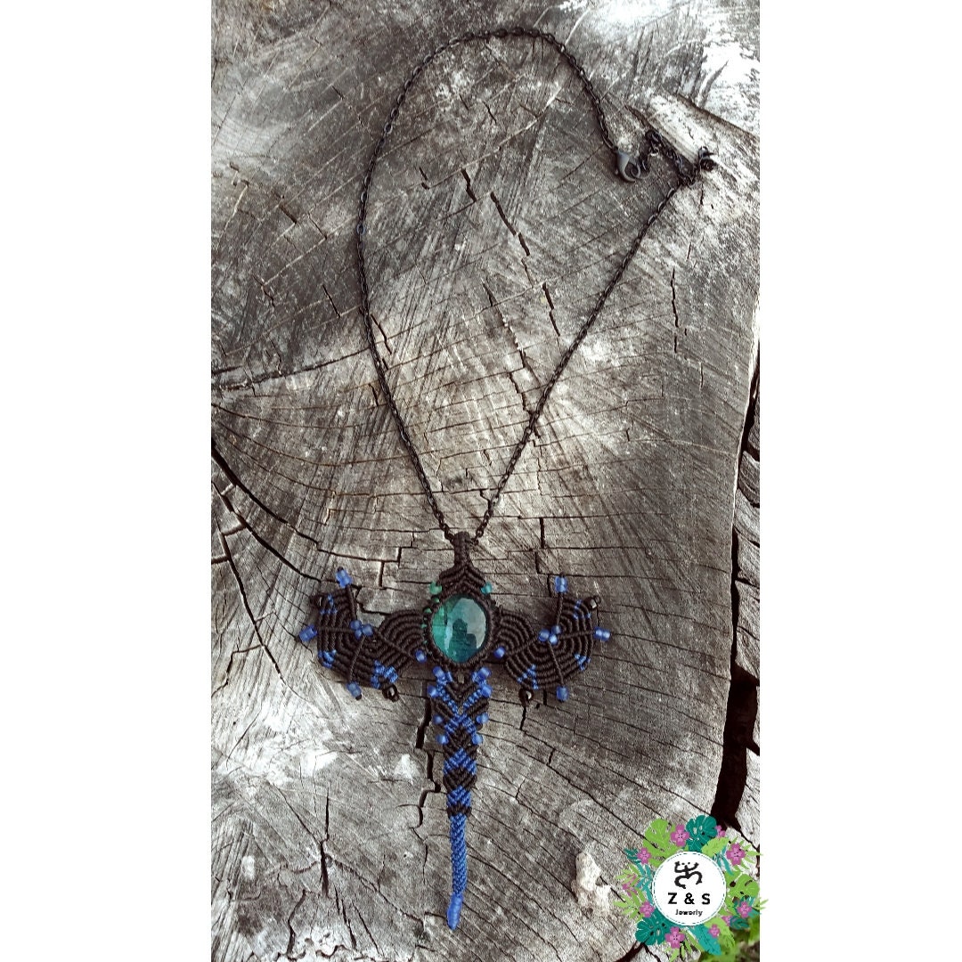Macramé Dragon Necklace - Etsy