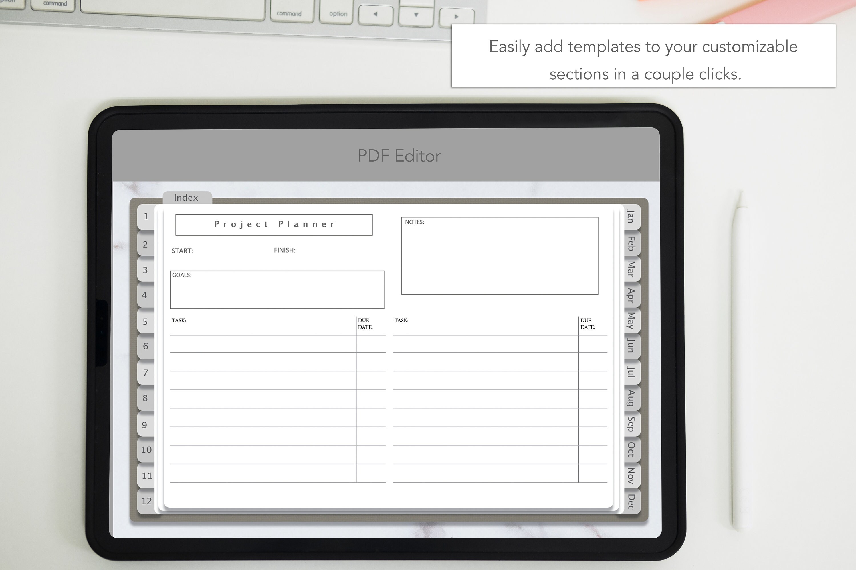 Undated Full Year Digital Planner With Daily Weekly and - Etsy