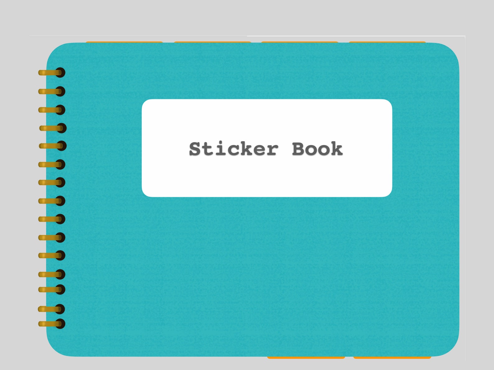 Digital Sticker Book 4 Hyperlinked Sections Customizable Index Teal and ...