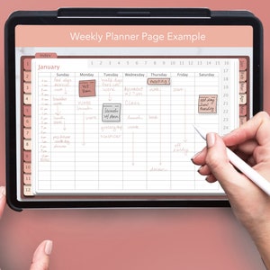Rose Gold Undated Year Long Digital Planner - Compatible With Goodnotes ...