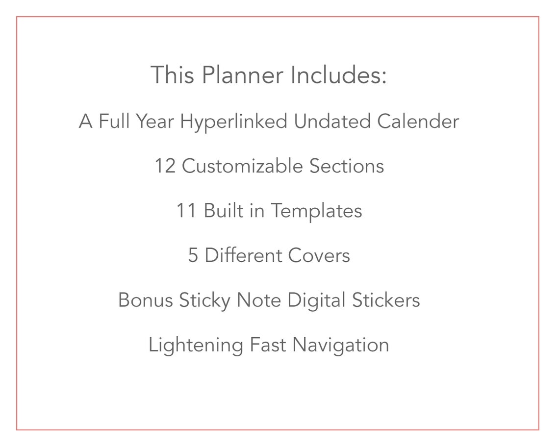 Rose Gold Undated Year Long Digital Planner Compatible With - Etsy