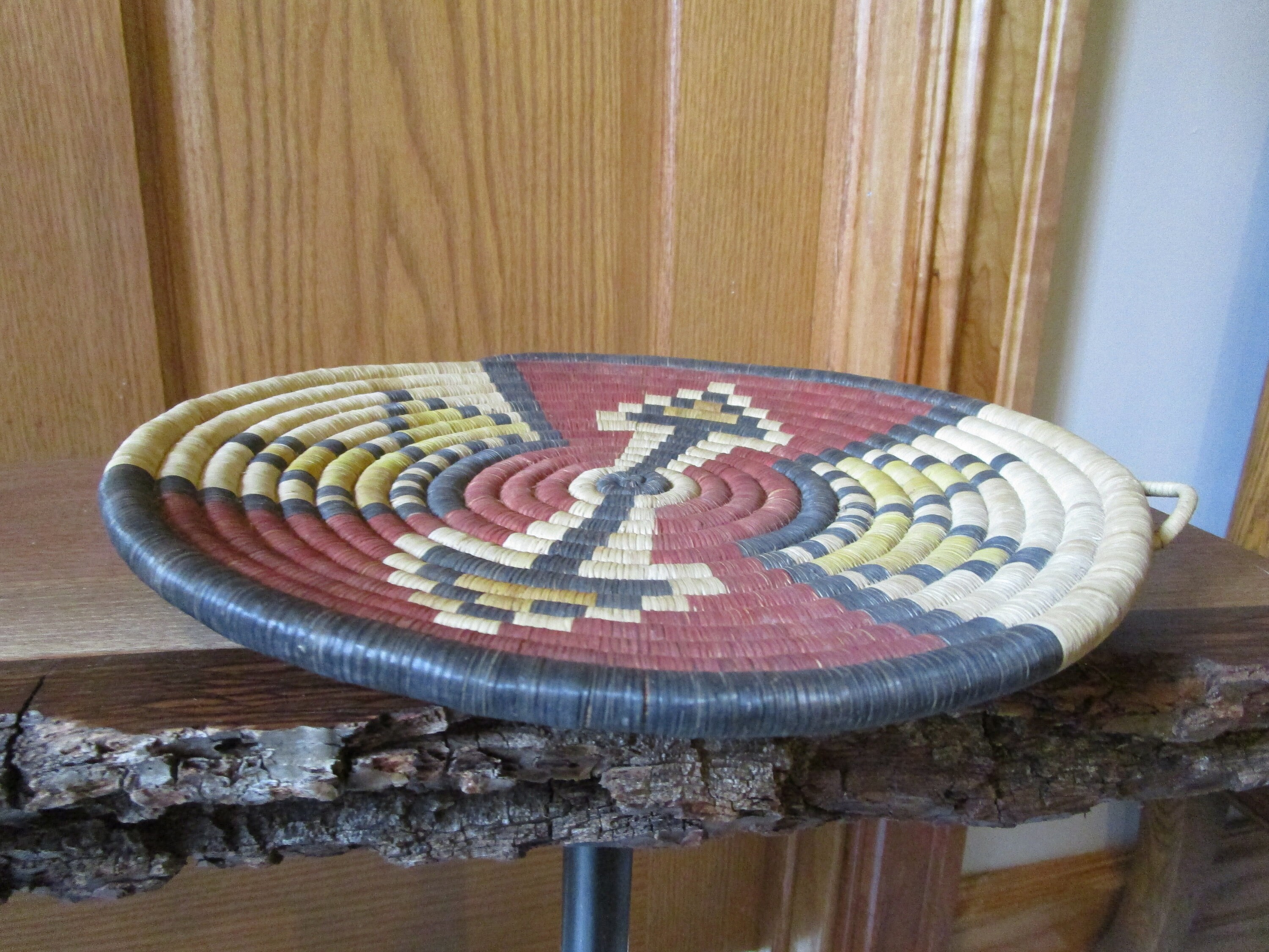 Hopi Polychrome coiled Plaque/tray with Star pictorial in excellent ...